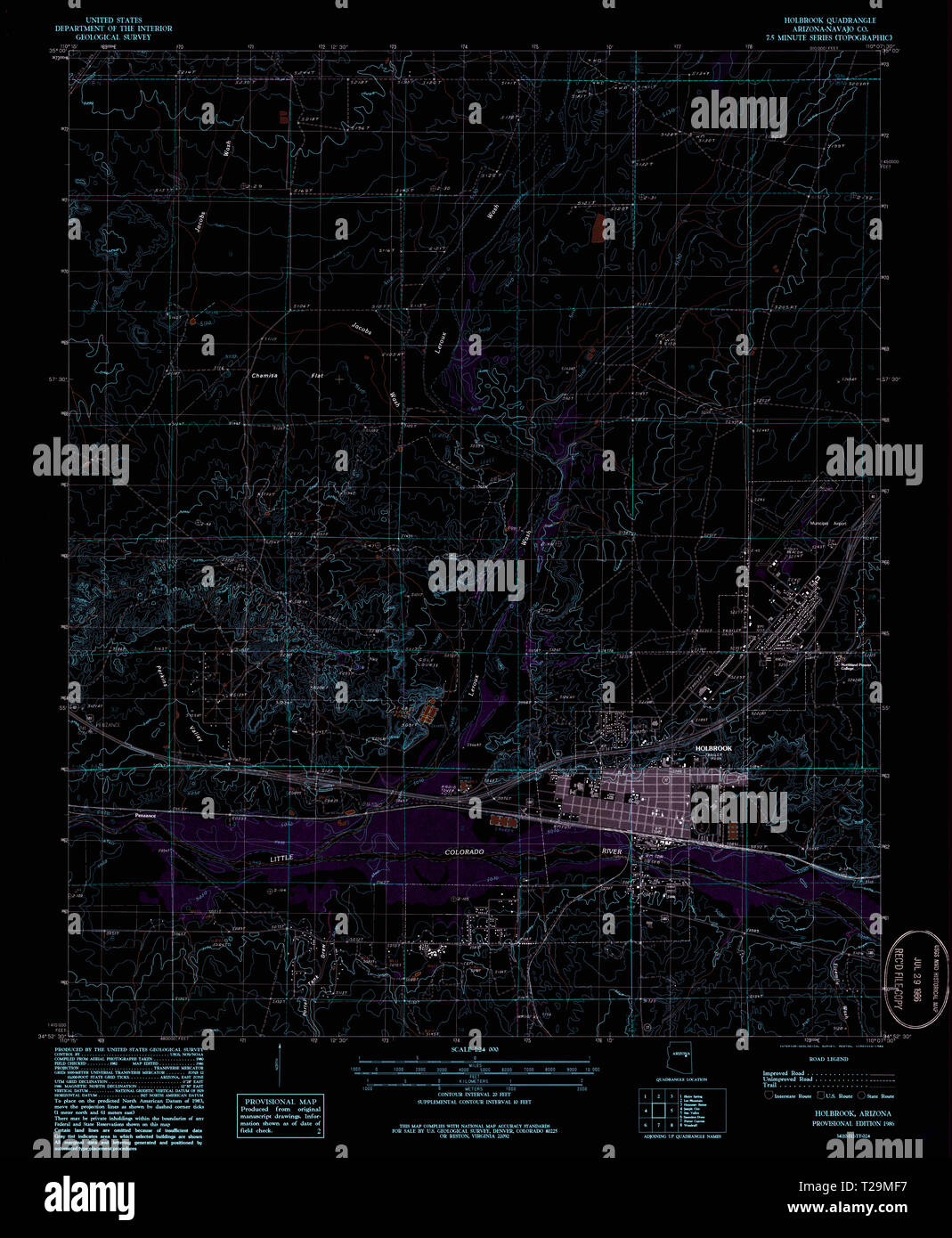 Holbrook arizona map hi-res stock photography and images - Alamy