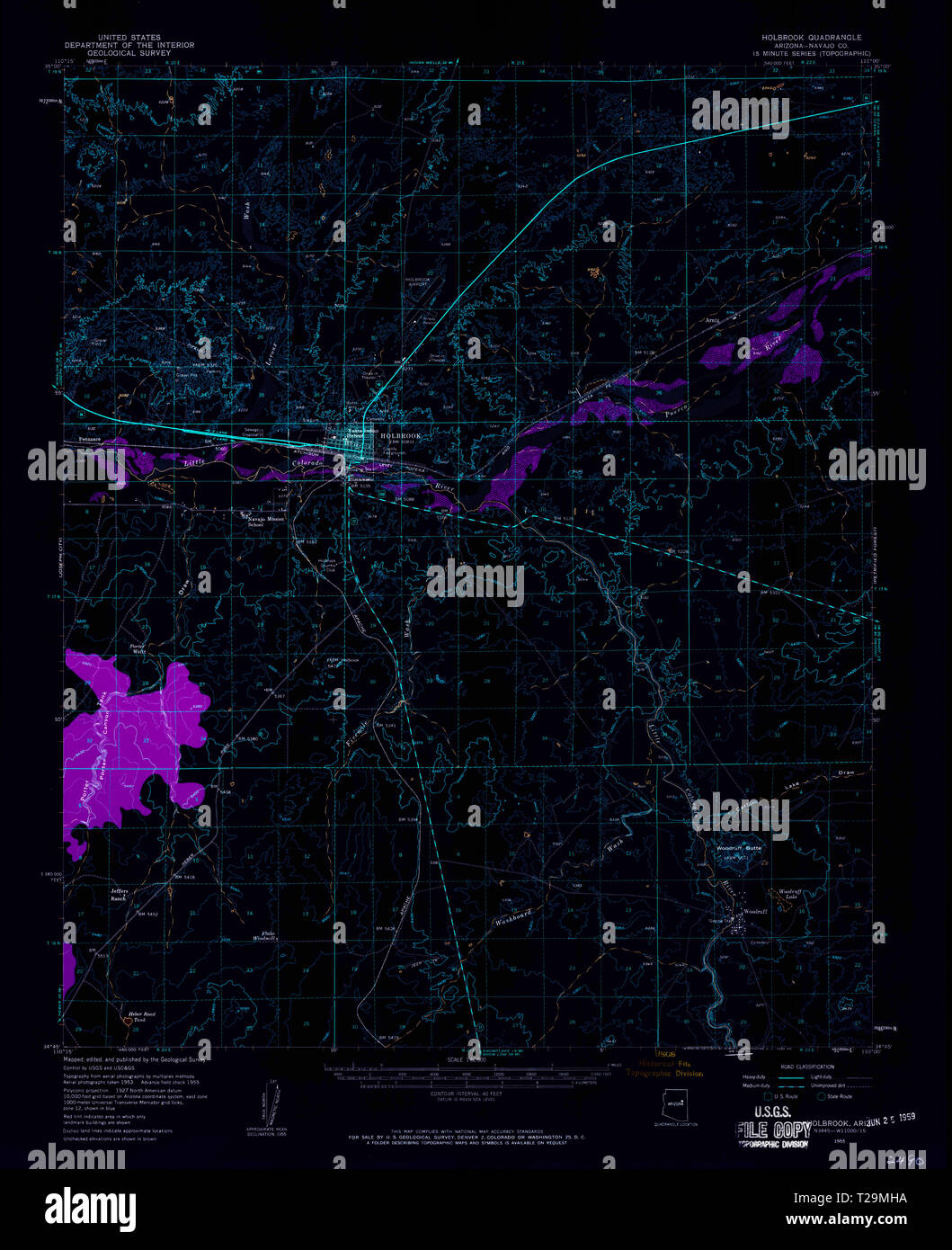 Holbrook arizona map hi-res stock photography and images - Alamy