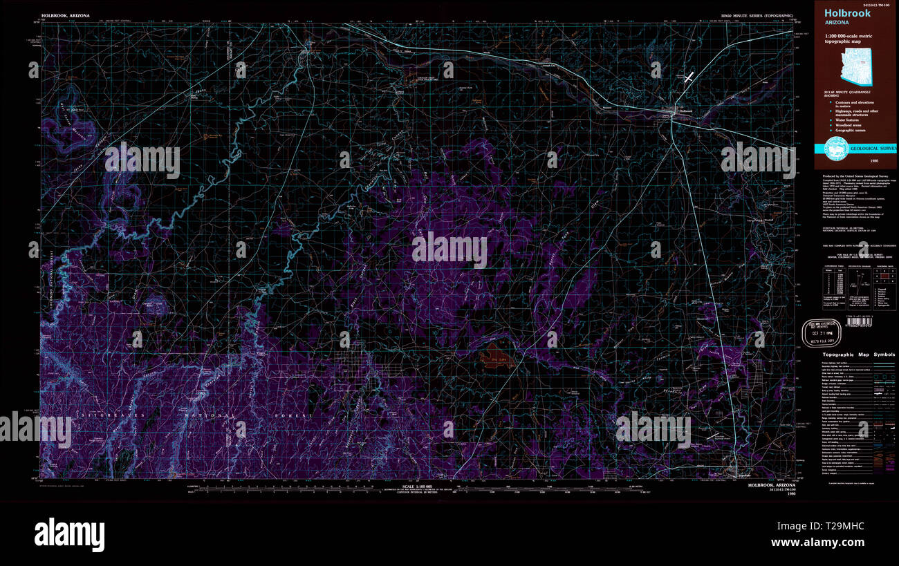 Holbrook arizona map hi-res stock photography and images - Alamy