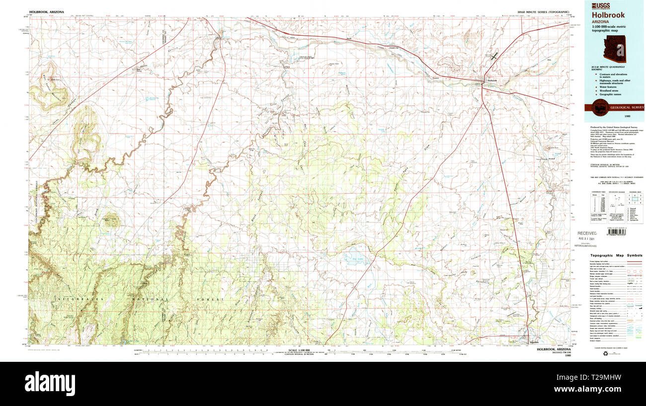 Holbrook arizona map hi-res stock photography and images - Alamy