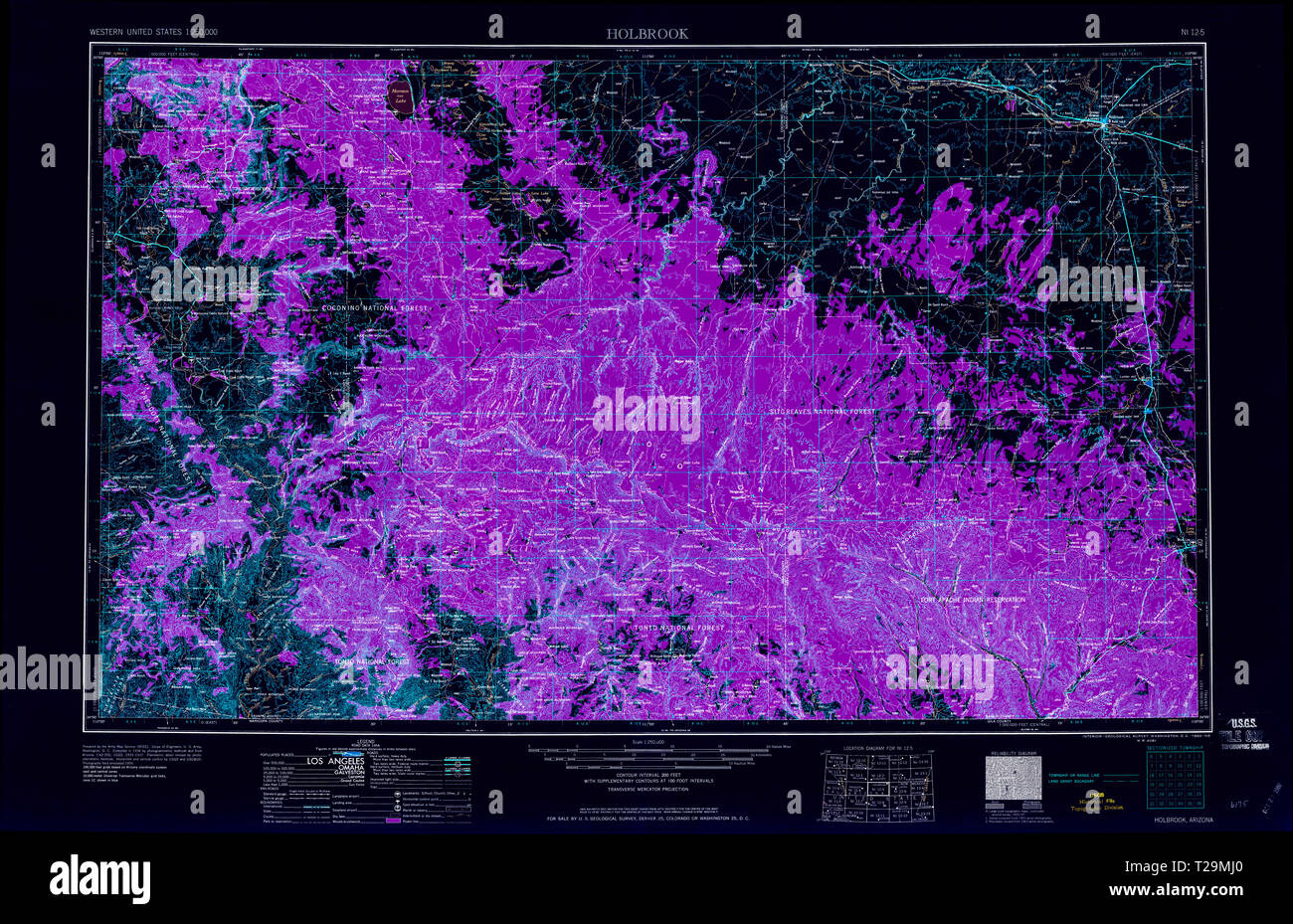 Holbrook arizona map hi-res stock photography and images - Alamy