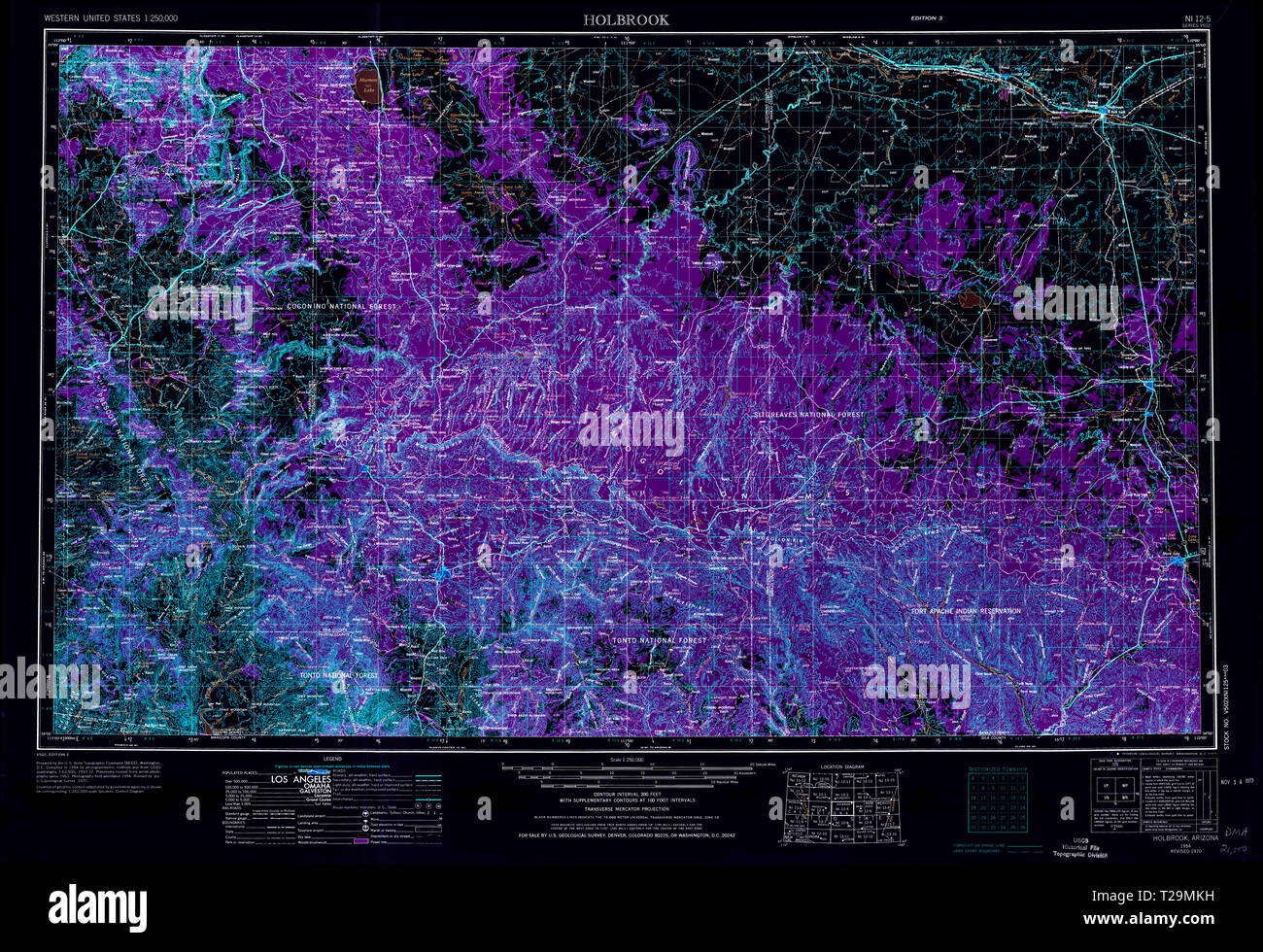 Holbrook arizona map hi-res stock photography and images - Alamy