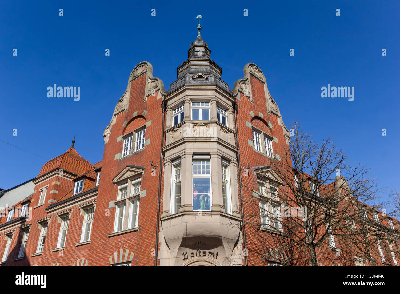 Facade of the historic post office building in Lippstadt, Germany Stock ...