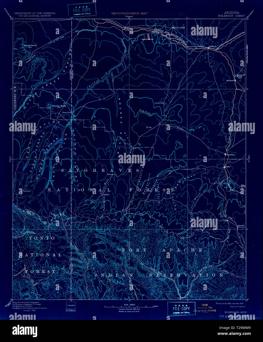 Holbrook arizona map hi-res stock photography and images - Alamy