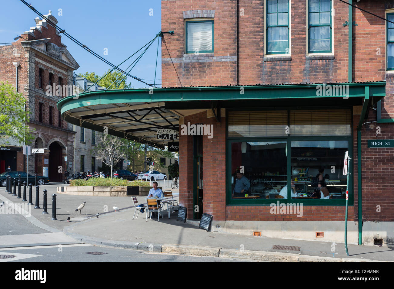 Exterior of The Argyle Café, Millers Point, Sydney Stock Photo - Alamy