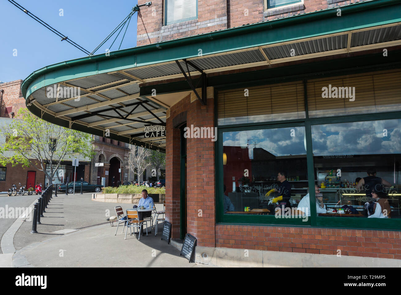 Exterior of The Argyle Café, Millers Point, Sydney Stock Photo - Alamy