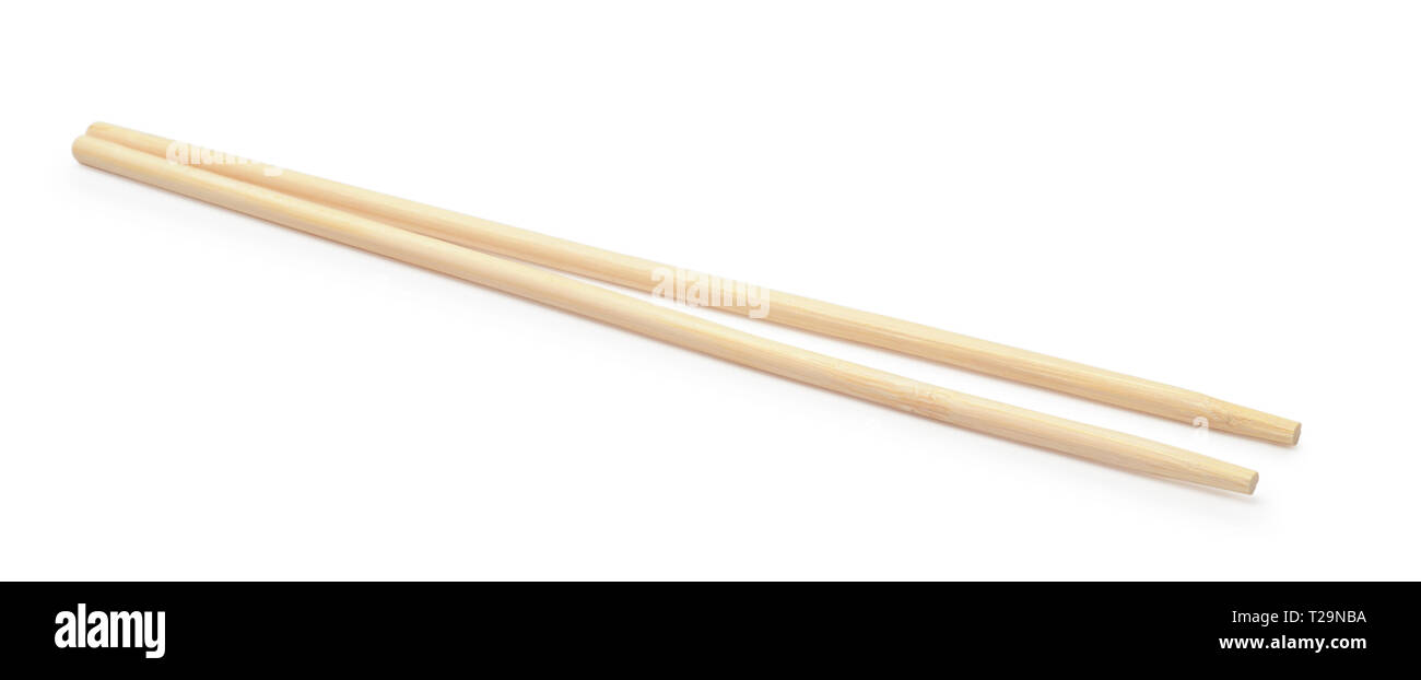 Wooden chopsticks isolated on white background Stock Photo - Alamy