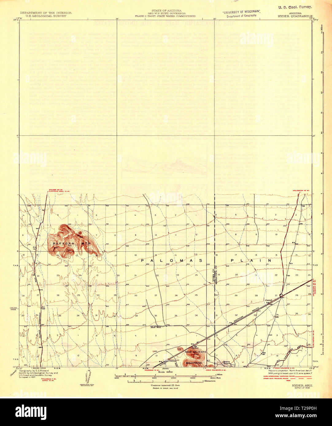 United states map 1930 hi-res stock photography and images - Alamy
