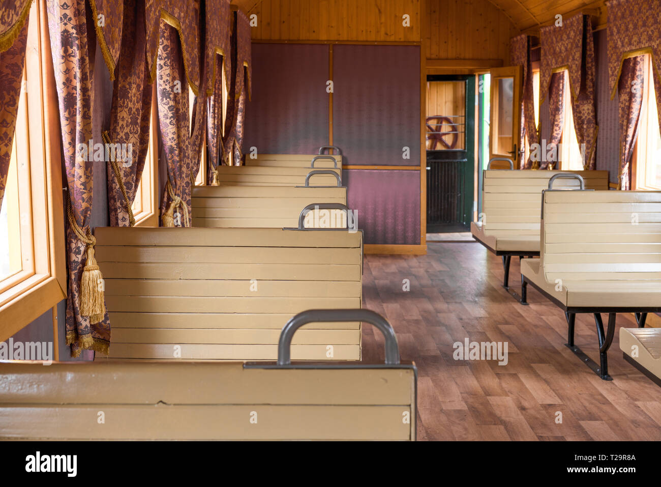 Railroad passenger car inside old hi-res stock photography and images ...
