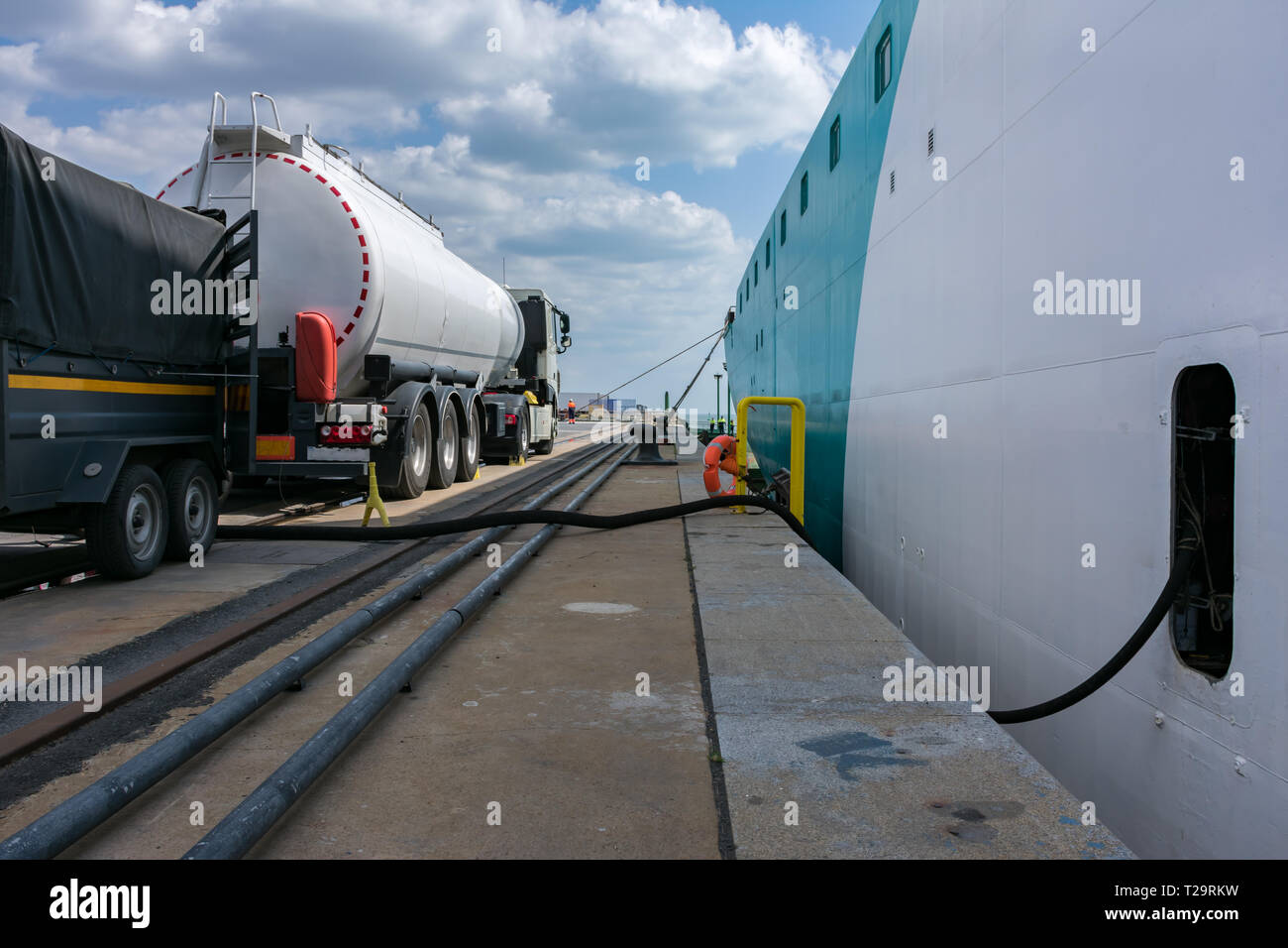 Fuel tanker truck Stock Photo - Alamy