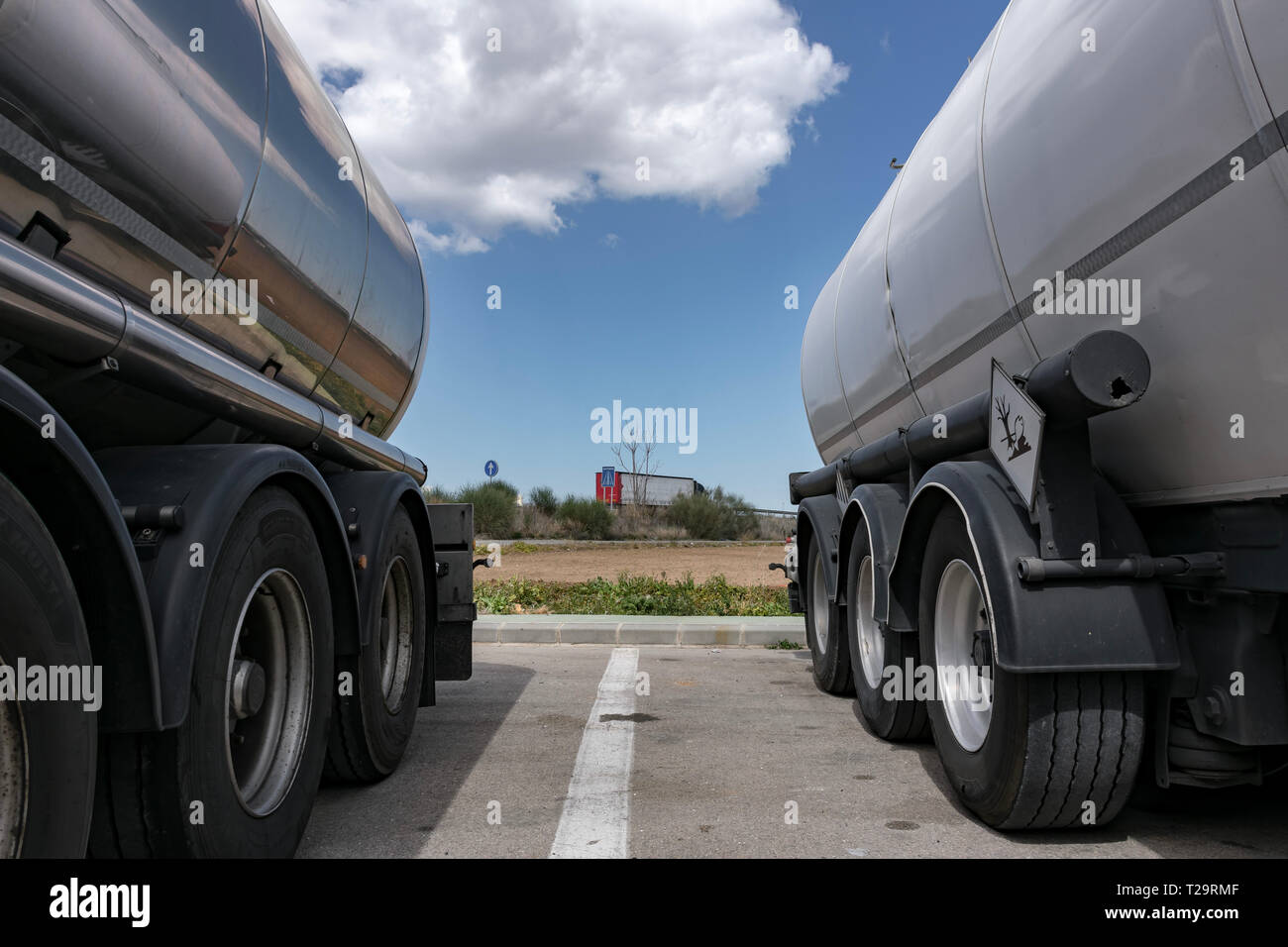 Fuel tanker truck Stock Photo - Alamy
