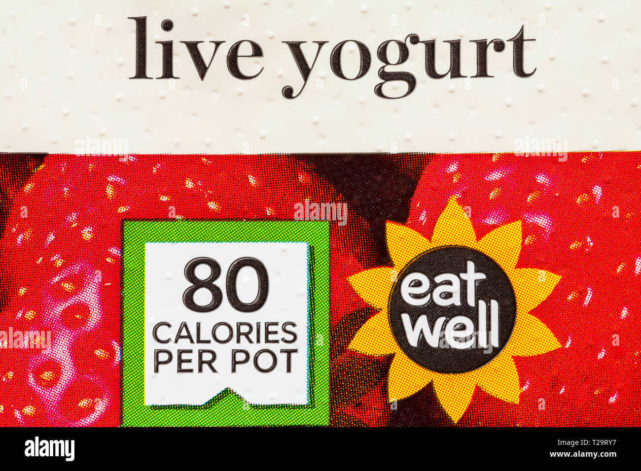 Yoghurt nutrition label hi-res stock photography and images - Alamy