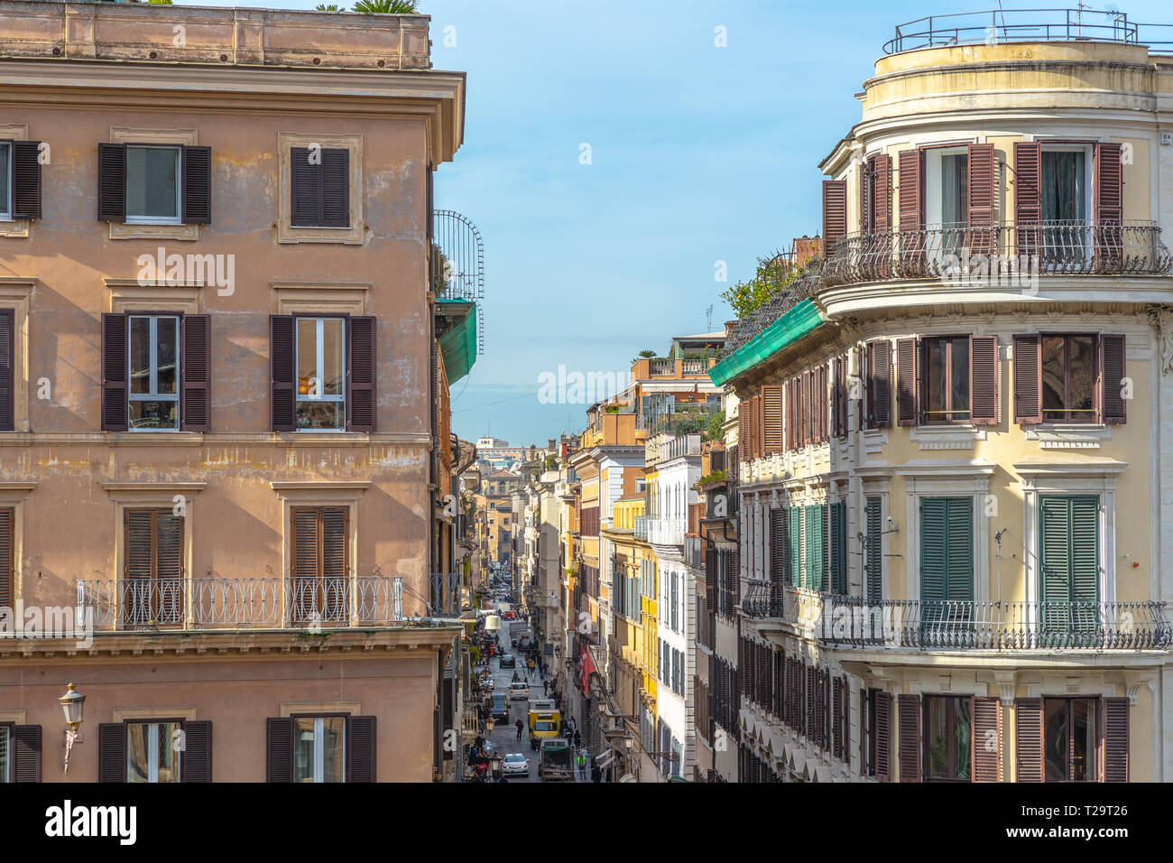 Rome street view hi-res stock photography and images - Alamy