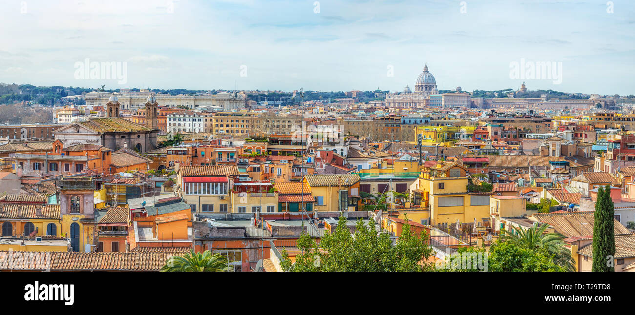 Rome city view from the Pincio Terrace Stock Photo - Alamy