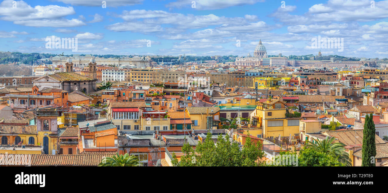 Rome city view from the Pincio Terrace Stock Photo - Alamy