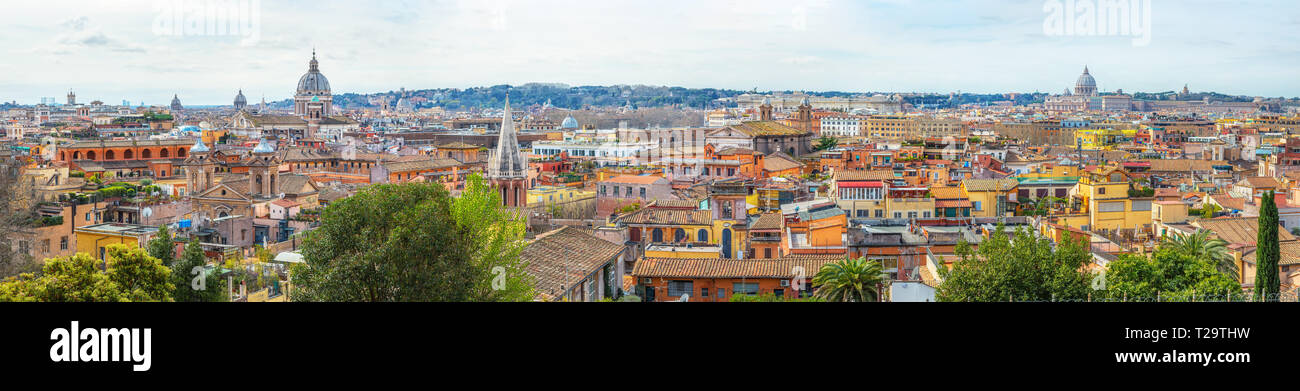 Rome city view from the Pincio Terrace Stock Photo - Alamy