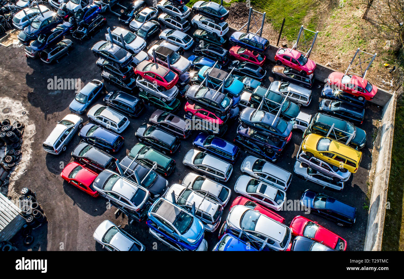 Car junkyard scrap yard germany hi-res stock photography and images - Alamy