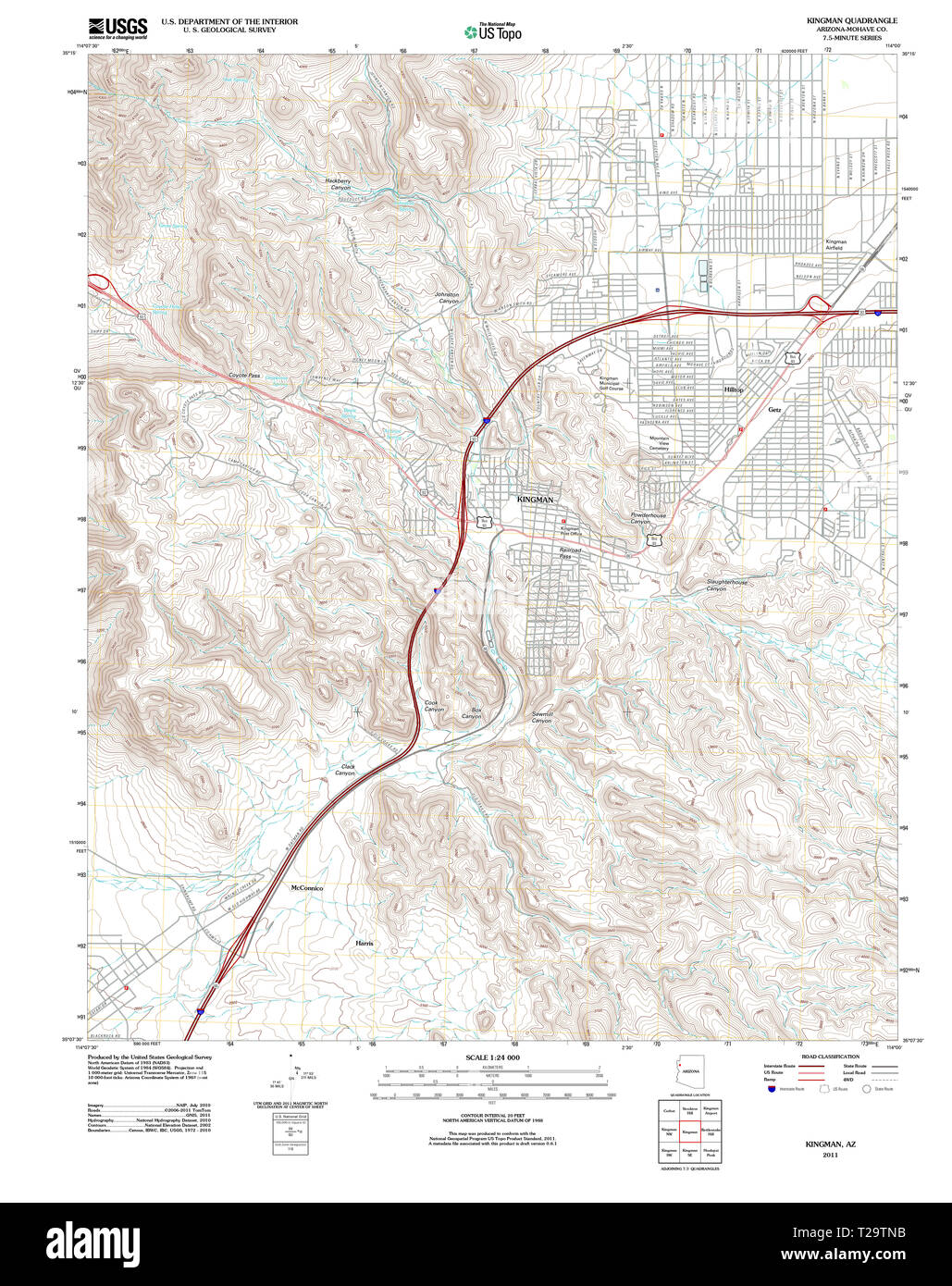Kingman, az map hi-res stock photography and images - Alamy