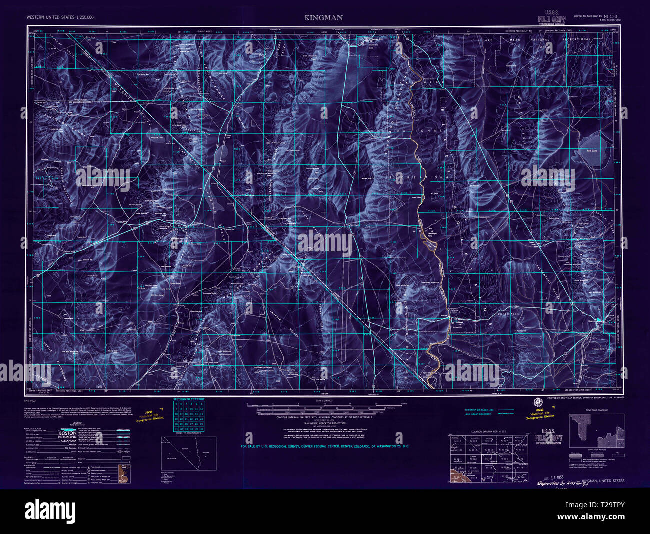 Map of kingman hi-res stock photography and images - Alamy