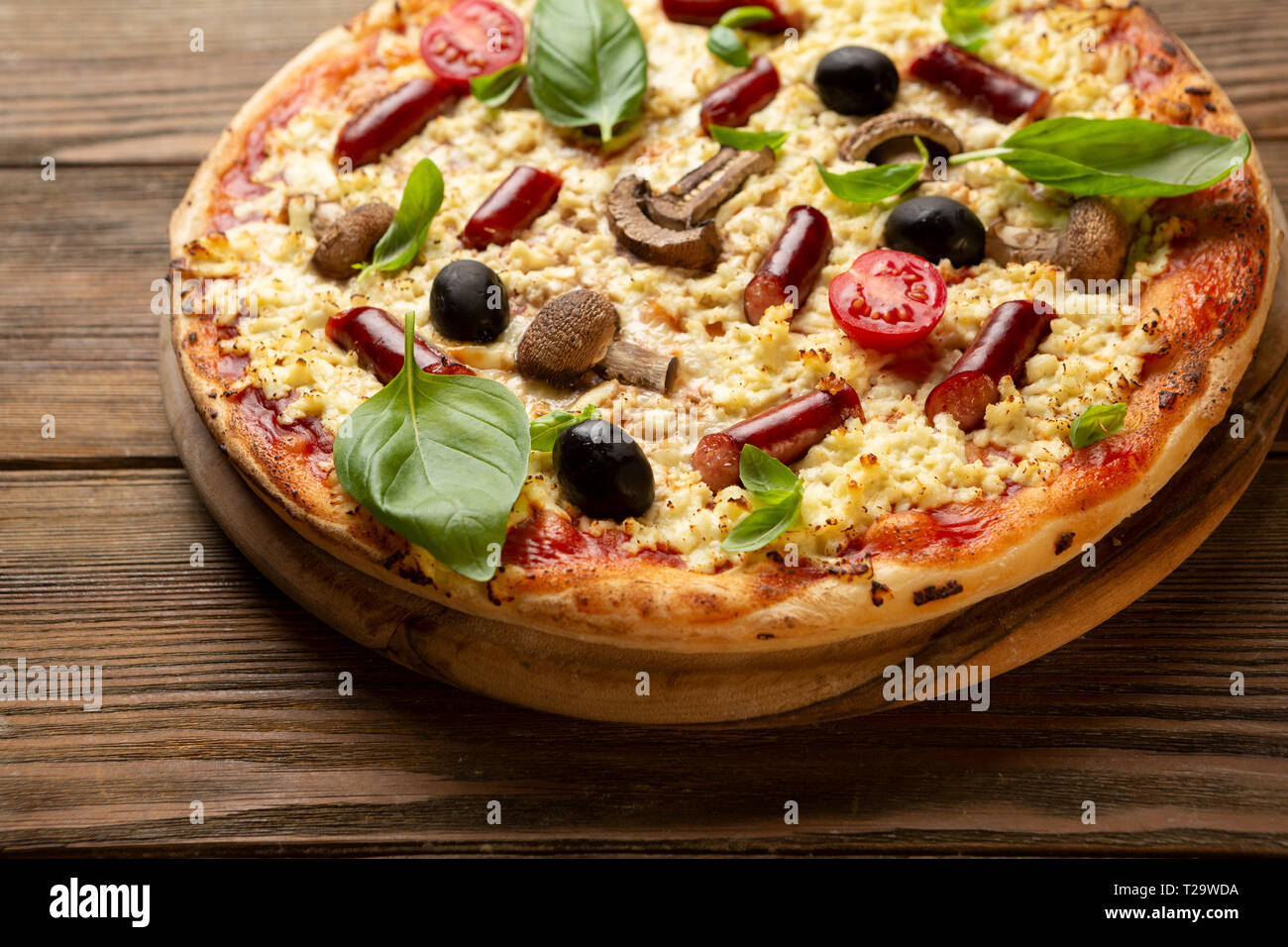 Homemade fresh pizza Stock Photo - Alamy