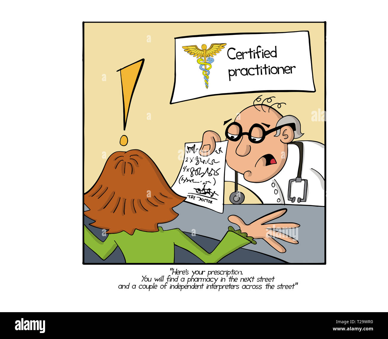 Understanding your doctor hand writing Stock Photo - Alamy