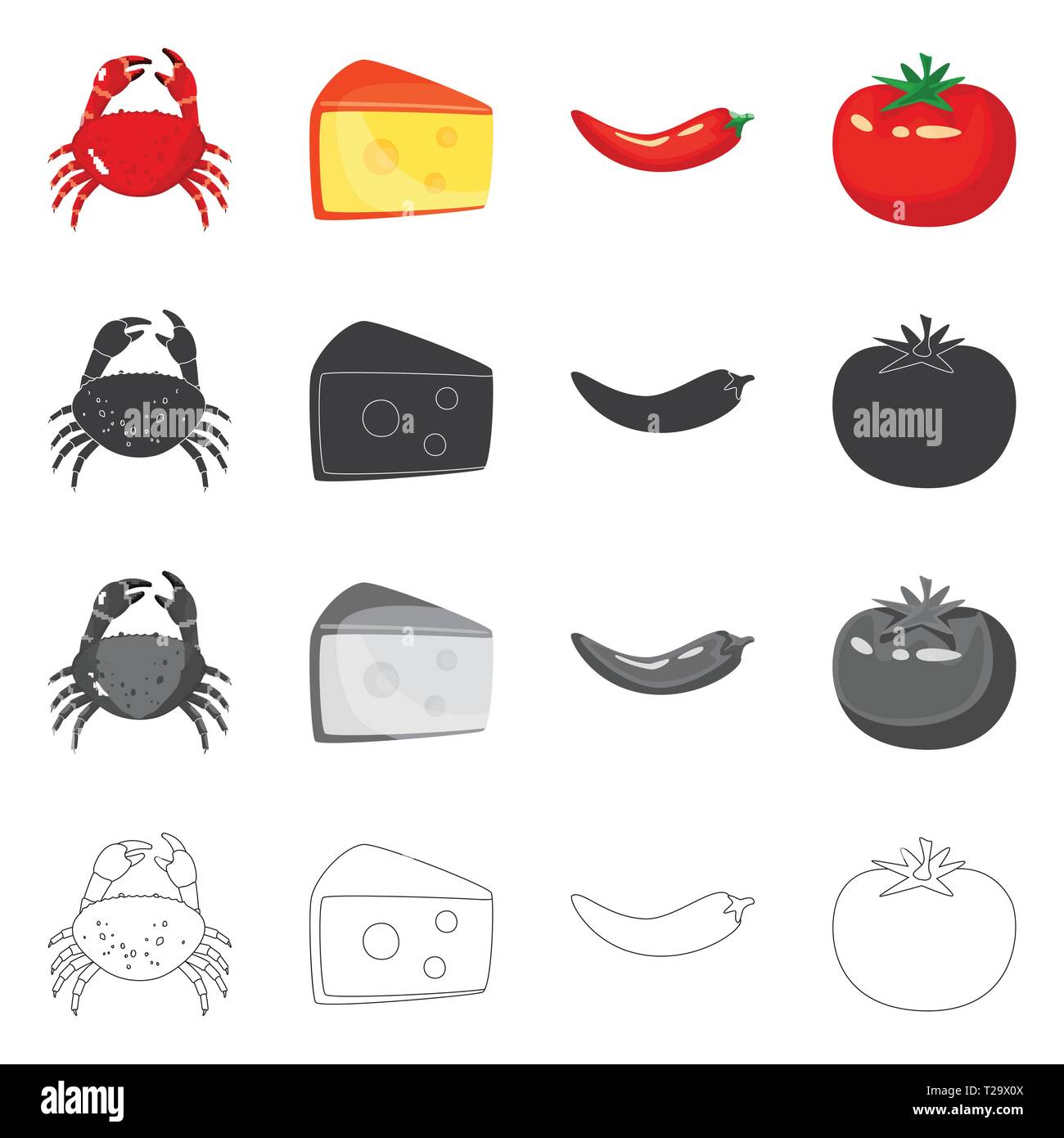 crab,cheese,pepper,tomato,seafood,block,red,vegetable,shell,hard,chili ...