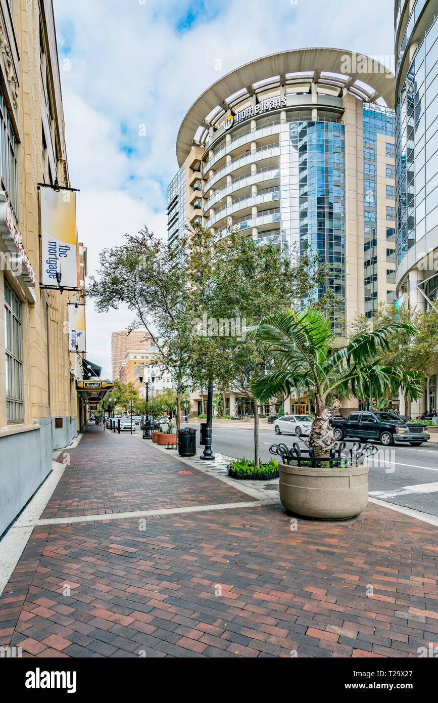 ORLANDO, FLORIDA, USA - DECEMBER, 2018: Downtown Orlando, area of ...