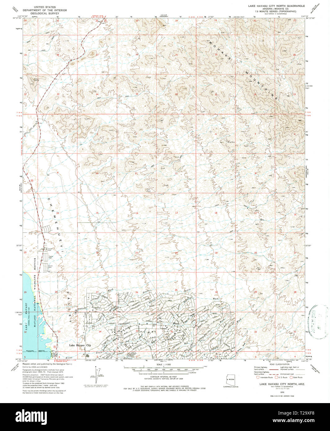Map of lake havasu city hi-res stock photography and images - Alamy