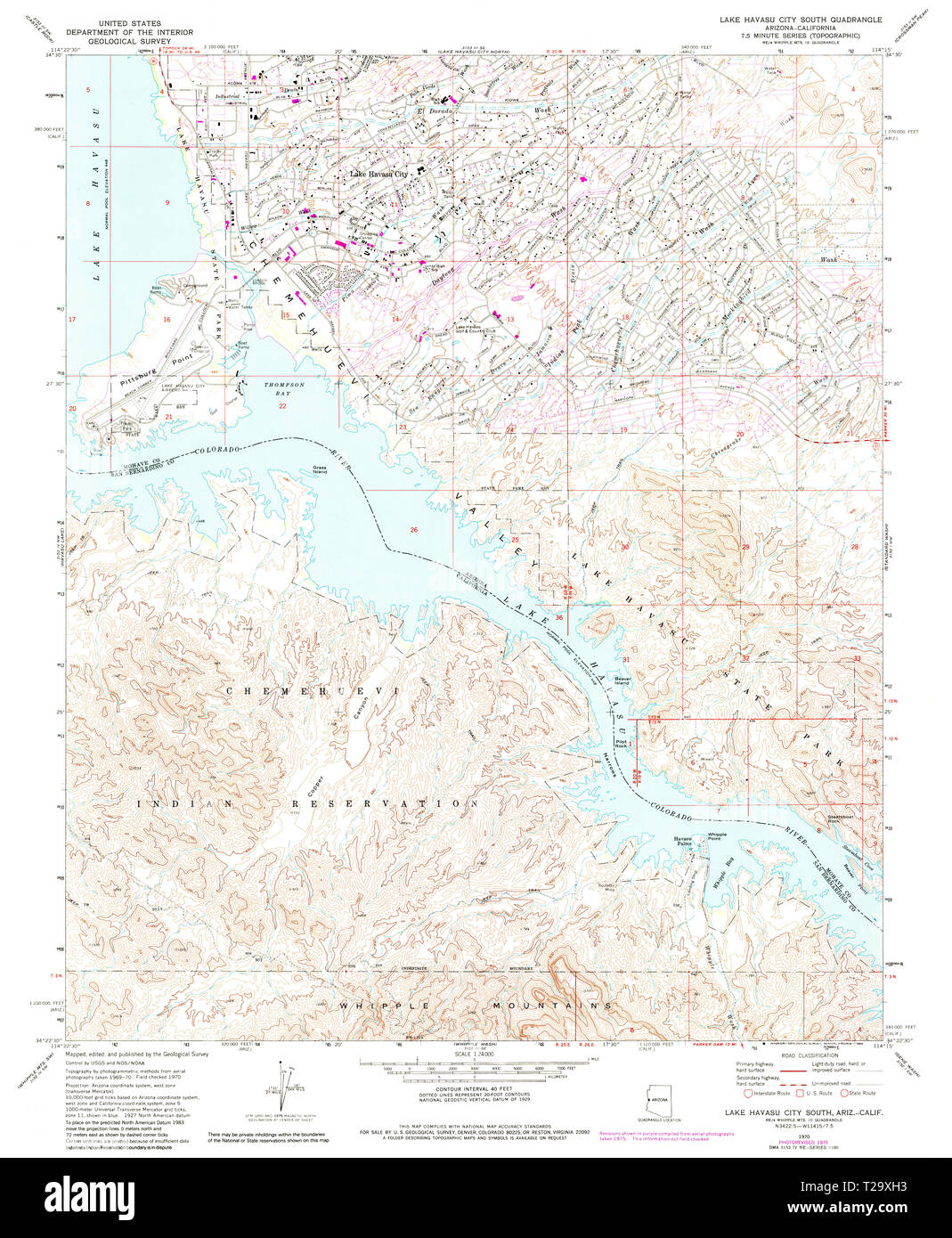 Lake havasu city arizona map hi-res stock photography and images - Alamy