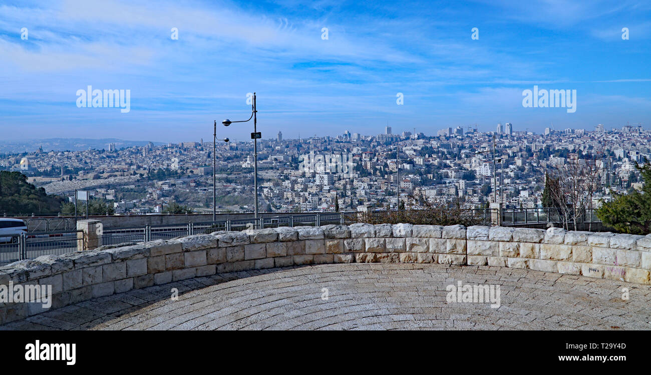 panoramic view of west Jerusalem from Mount Scopus Stock Photo - Alamy