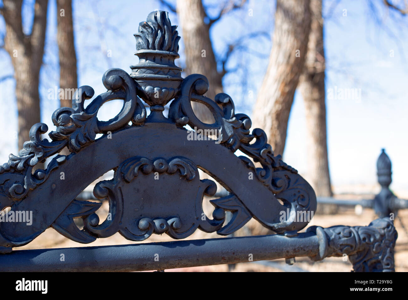 Cast iron gate Stock Photo - Alamy