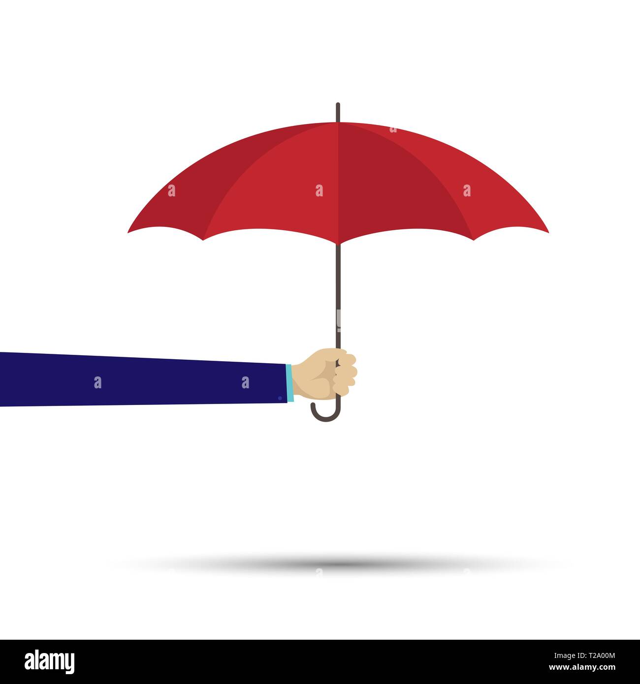 Umbrella in hand Stock Vector Images - Alamy