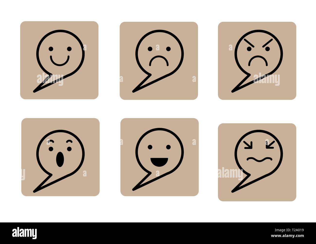 Emotion character set for websites and apps, flat design Stock Vector ...