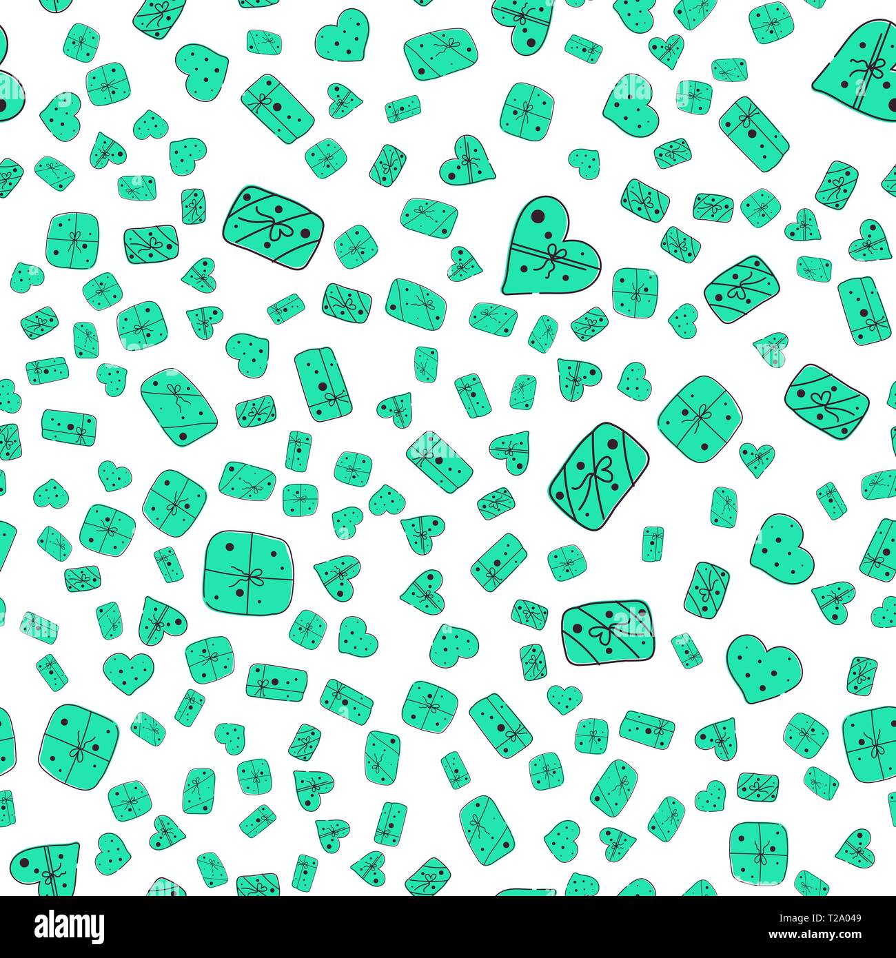 Green love shape pattern hi-res stock photography and images - Alamy
