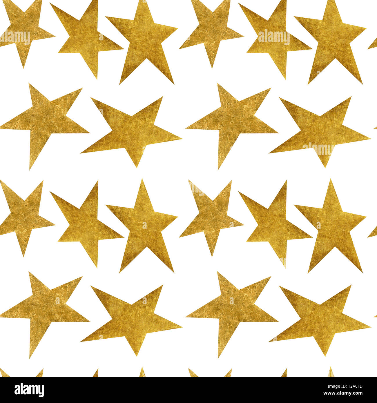 Seamless pattern with golden stars on a white background. Stylish ...