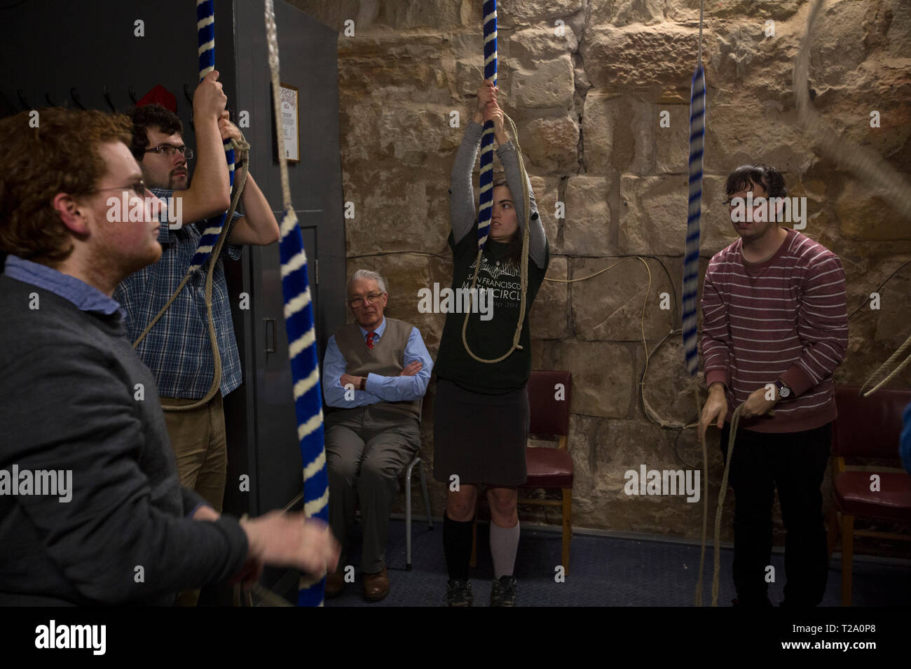Church Bell Ropes Ringing High Resolution Stock Photography and Images ...