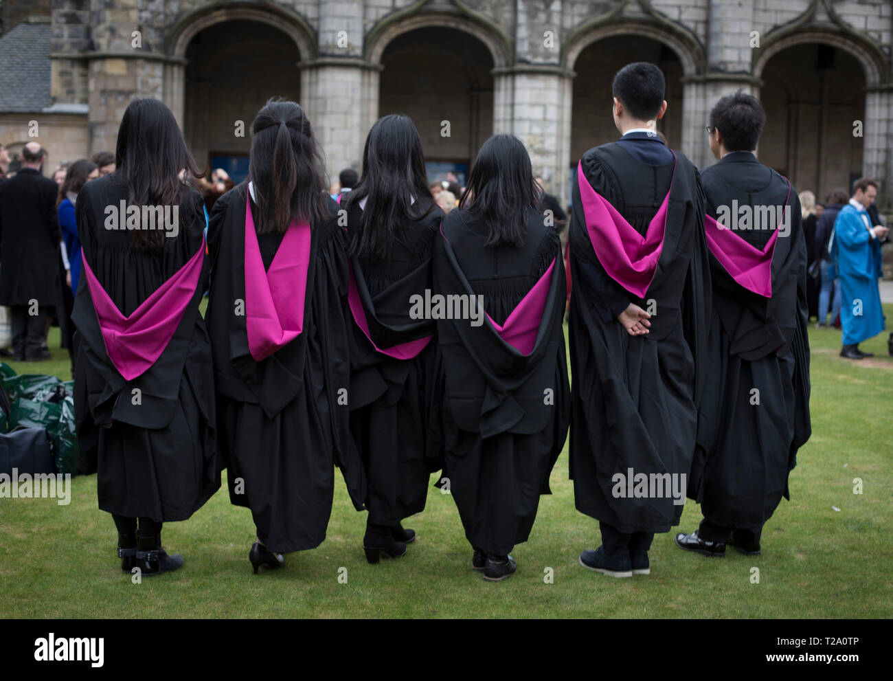 Newly graduated students at St. Salvator's Chapel grounds at the ...