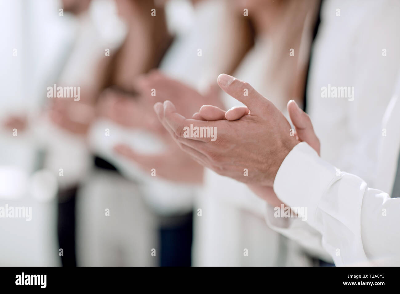 business background.business colleagues standing ovation Stock Photo ...