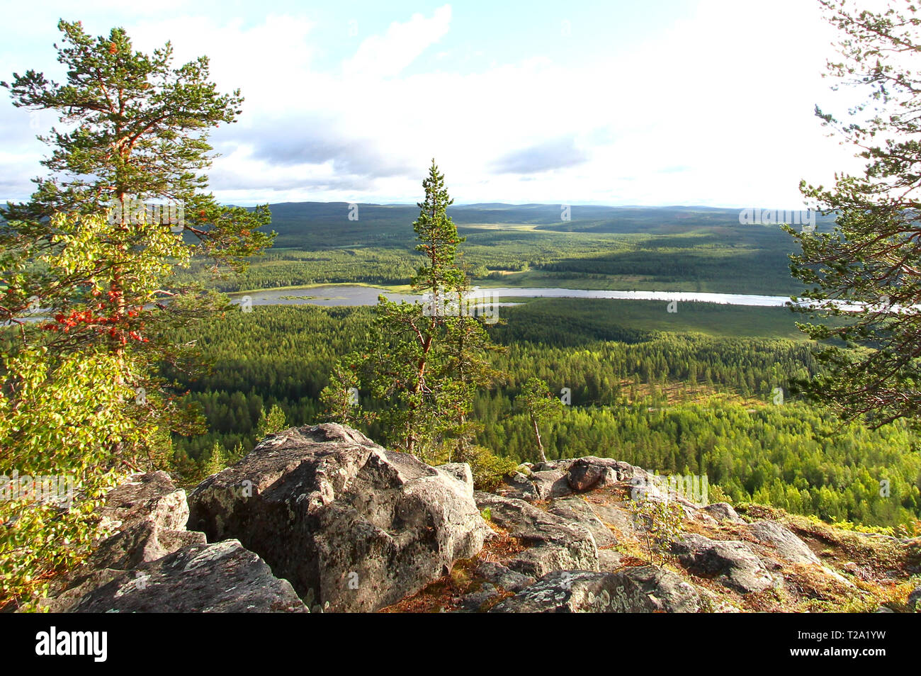 Amazing view from the top of the mountain in Finland Stock Photo - Alamy