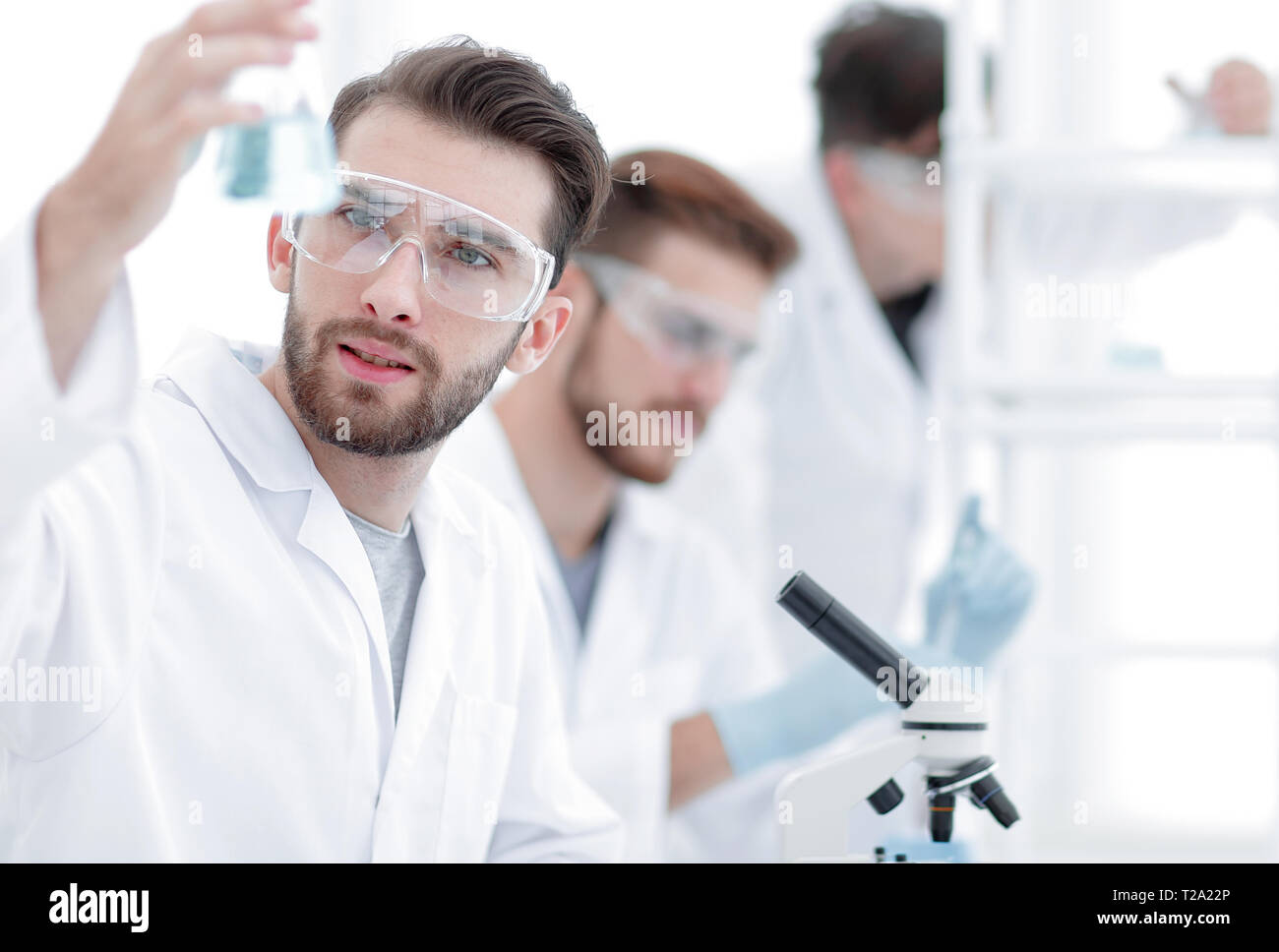 closeup.scientists in the laboratory Stock Photo - Alamy