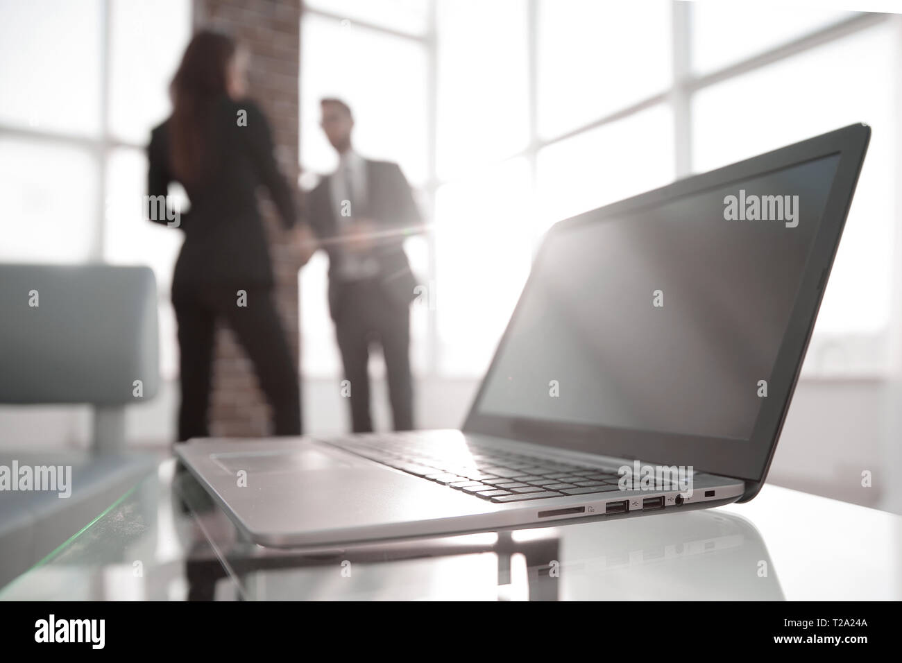workspace table works in the office with a computer Stock Photo - Alamy