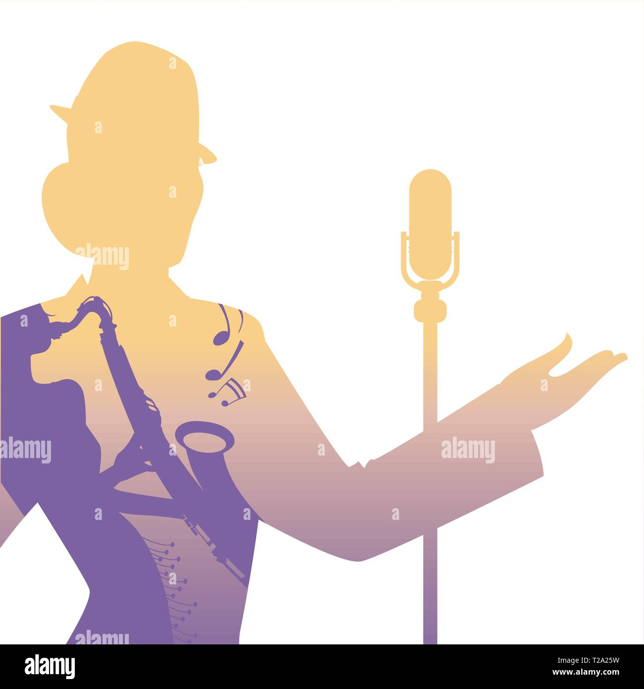 Blues singer female Stock Vector Images - Alamy