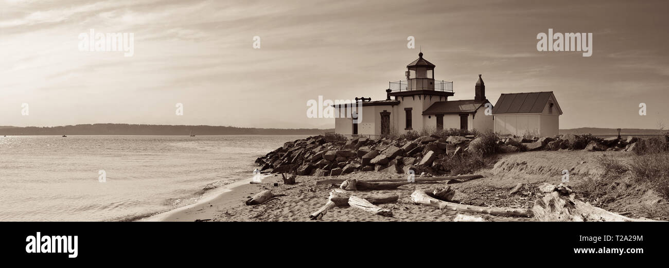 West point lighthouse in Seattle, WA Stock Photo - Alamy