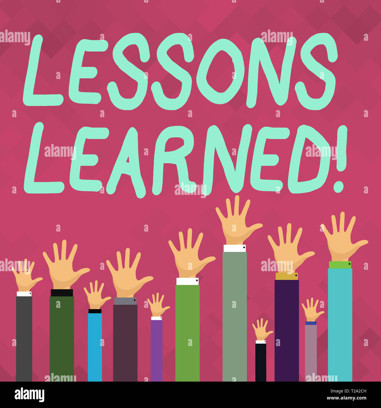 Word writing text Lessons Learned. Business photo showcasing experiences distilled project that ...