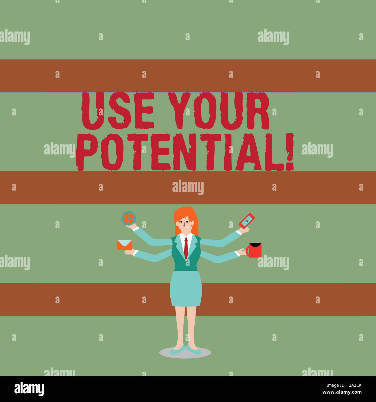 Writing note showing Use Your Potential. Business concept for achieve ...