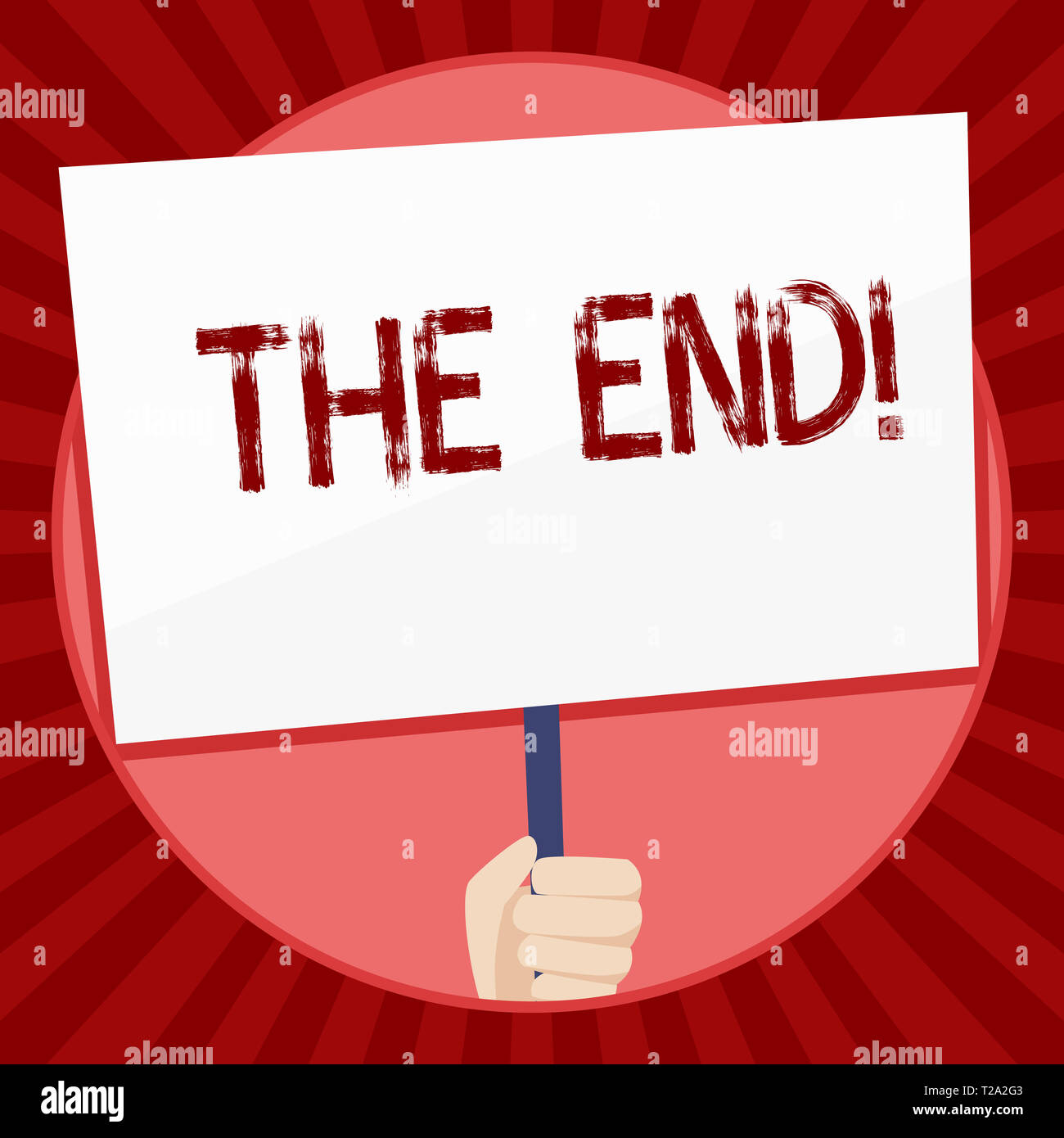 Handwriting text The End. Conceptual photo Conclusion of time for ...