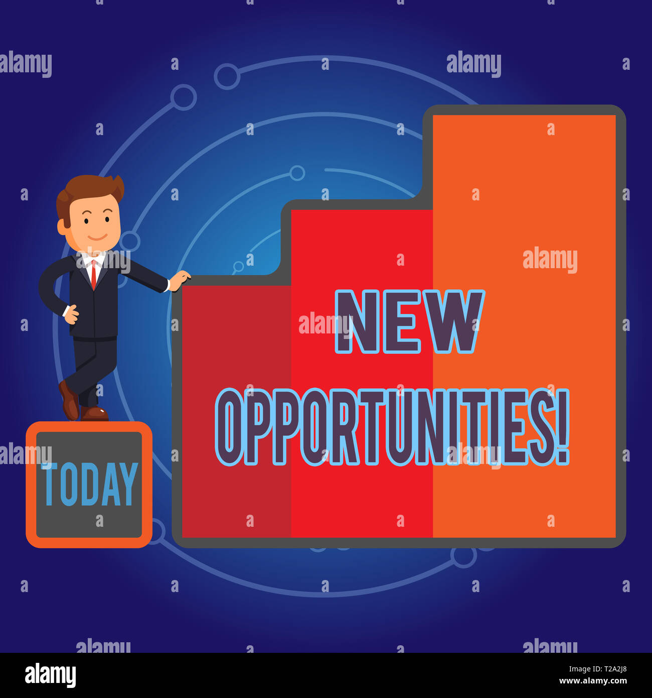 Writing note showing New Opportunities. Business concept for exchange ...