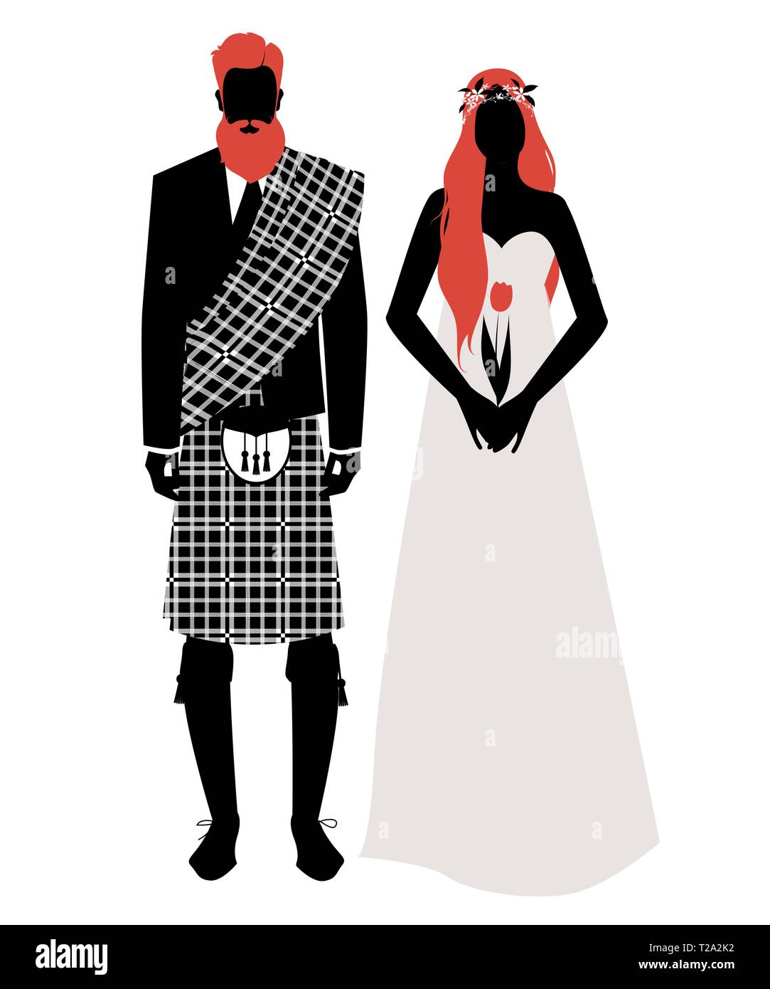 Scottish groom kilt Cut Out Stock Images & Pictures - Alamy