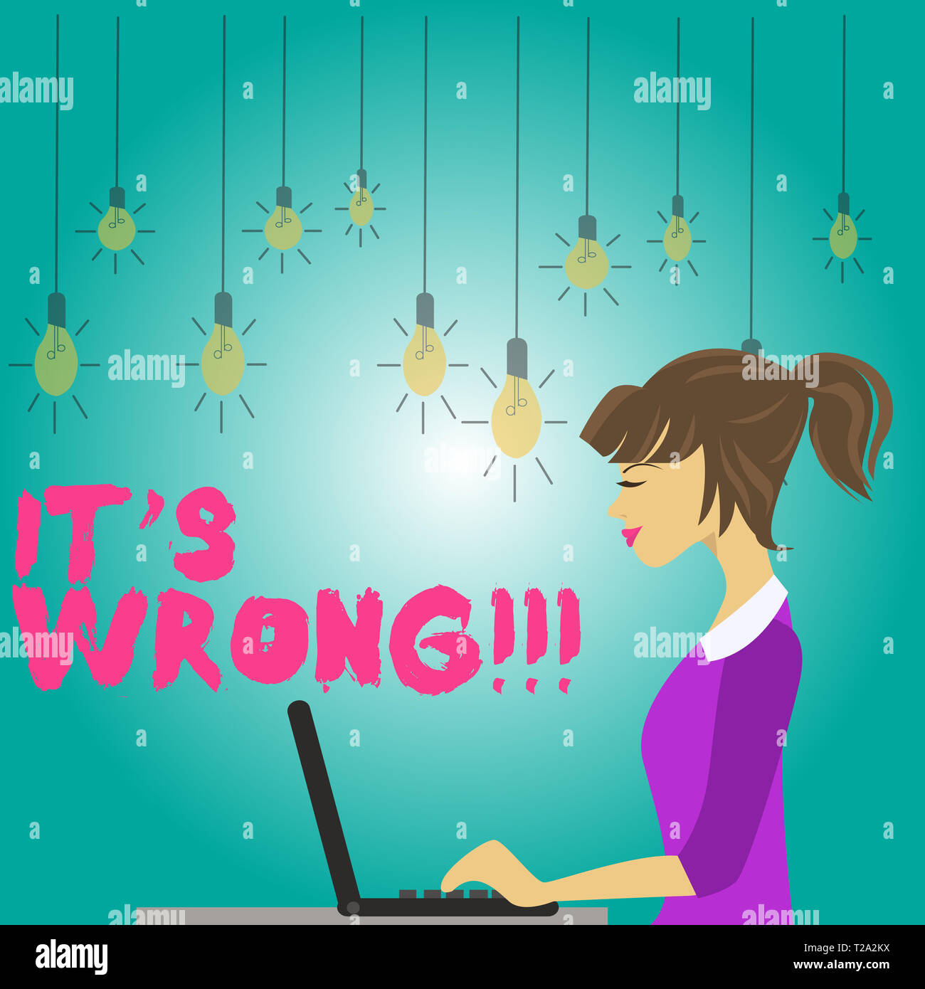 Word writing text It S Wrong. Business photo showcasing have made ...