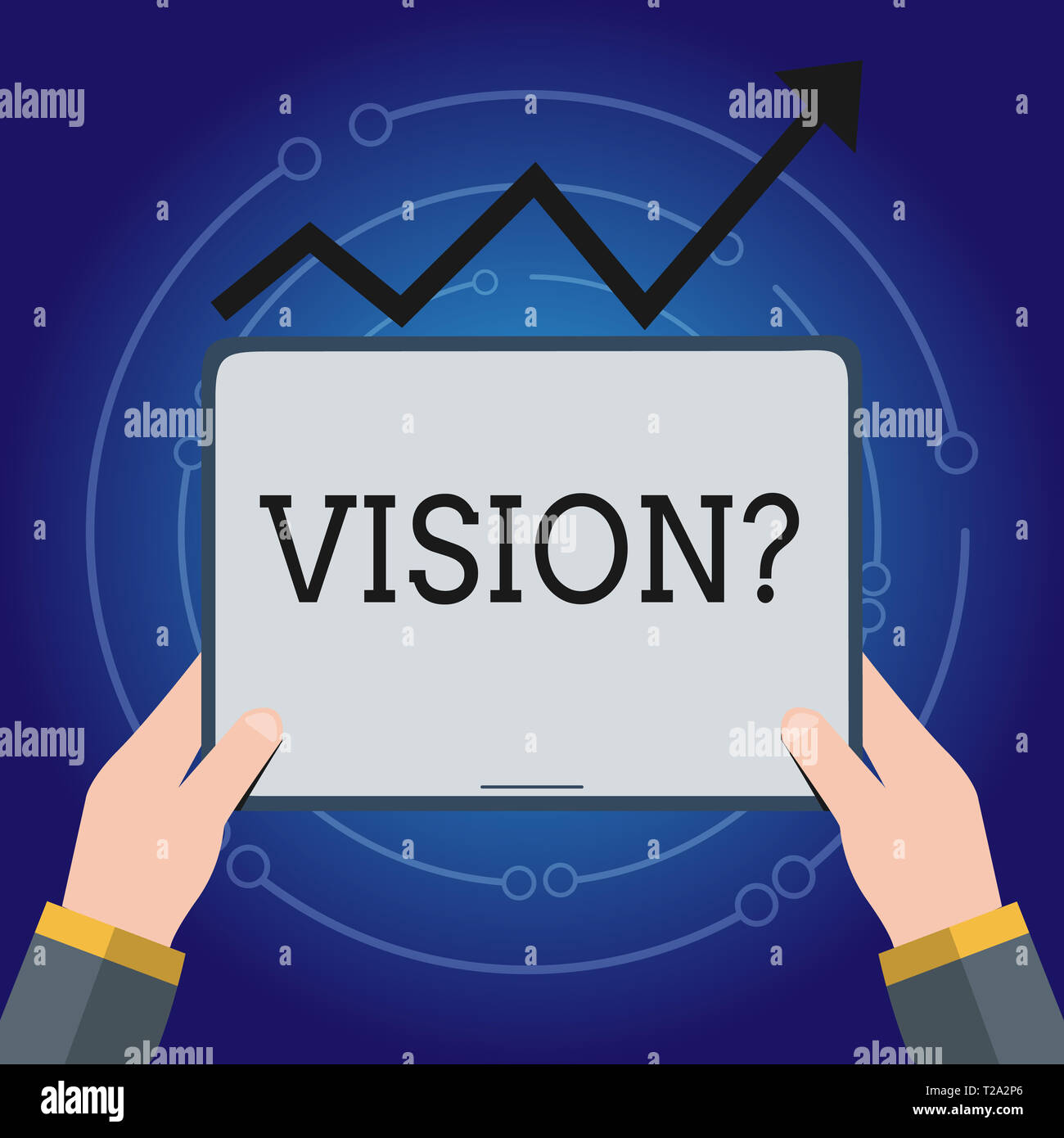 Writing note showing Visionquestion. Business concept for Company ...